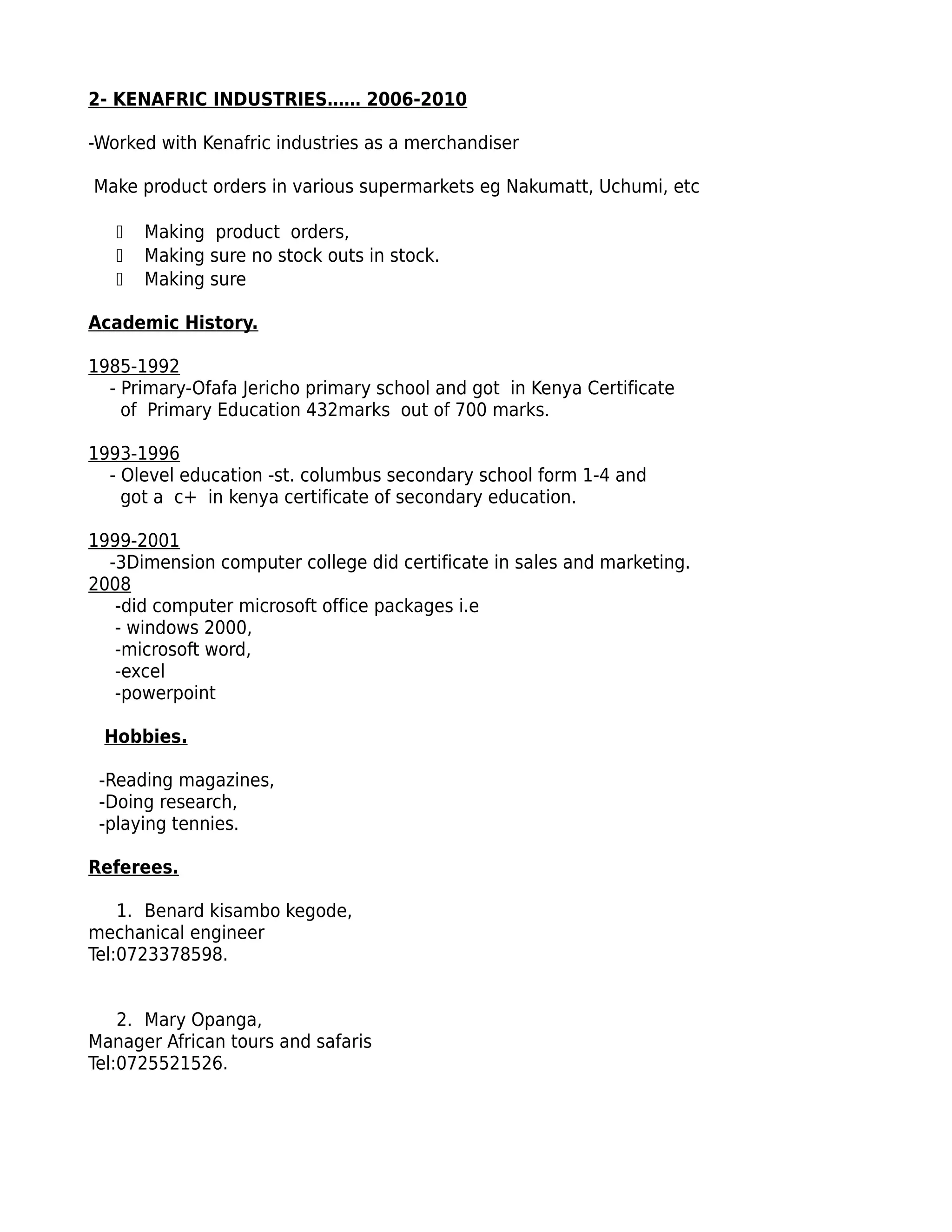 CURRICULUM VITAE - BEATRICE ESABWA 2015 (1) | PDF