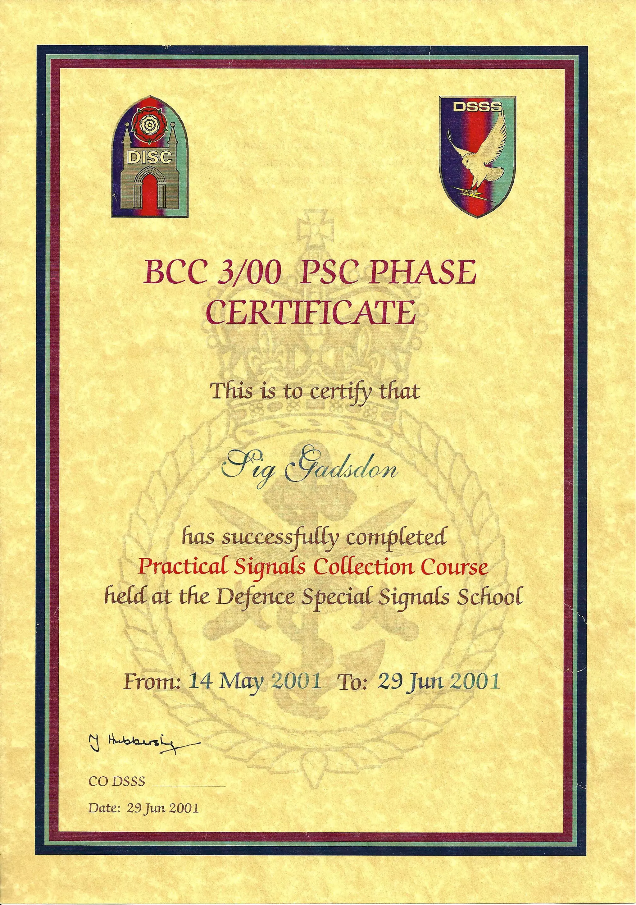 DISC DSSS BCC 3-00 PSCP | PDF