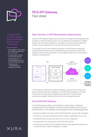RCS API GW Fact Sheet | PDF