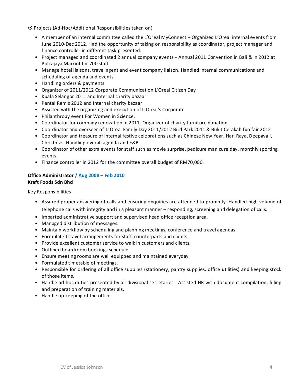 Jessica J CV Detailed