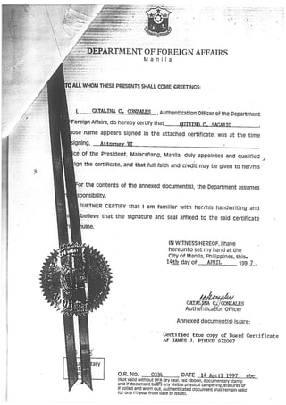 CPA Certificate-Duly Attested and translated in arabic | PDF