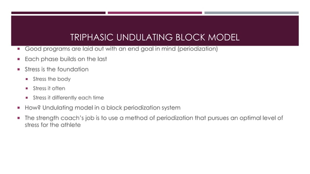 Triphasic Training pp | PPT