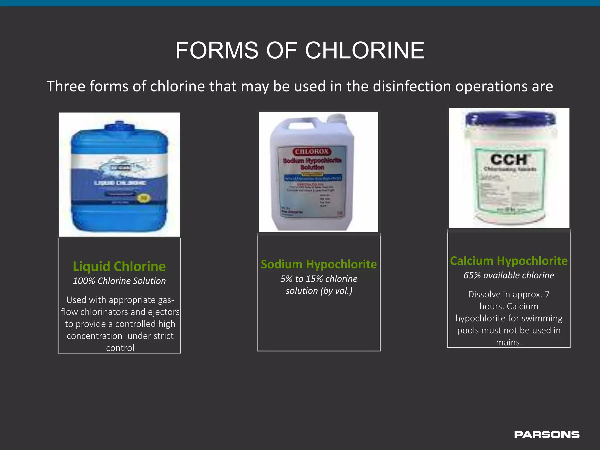 Disinfection and Chlorination of Potable Water Lines | PPSX