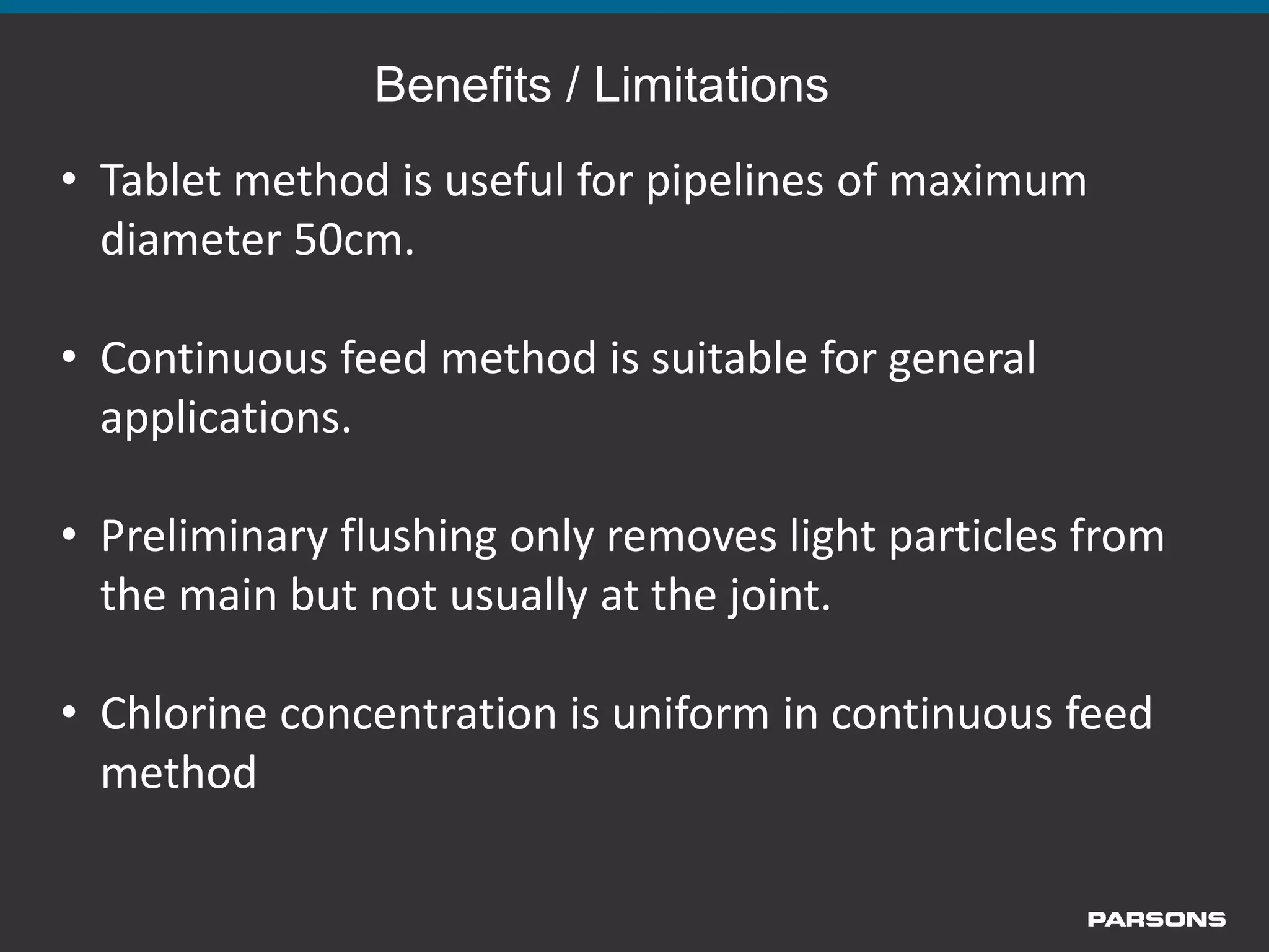 Disinfection and Chlorination of Potable Water Lines | PPSX