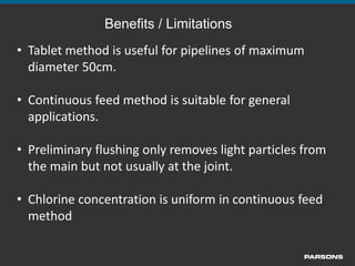 Disinfection and Chlorination of Potable Water Lines | PPSX
