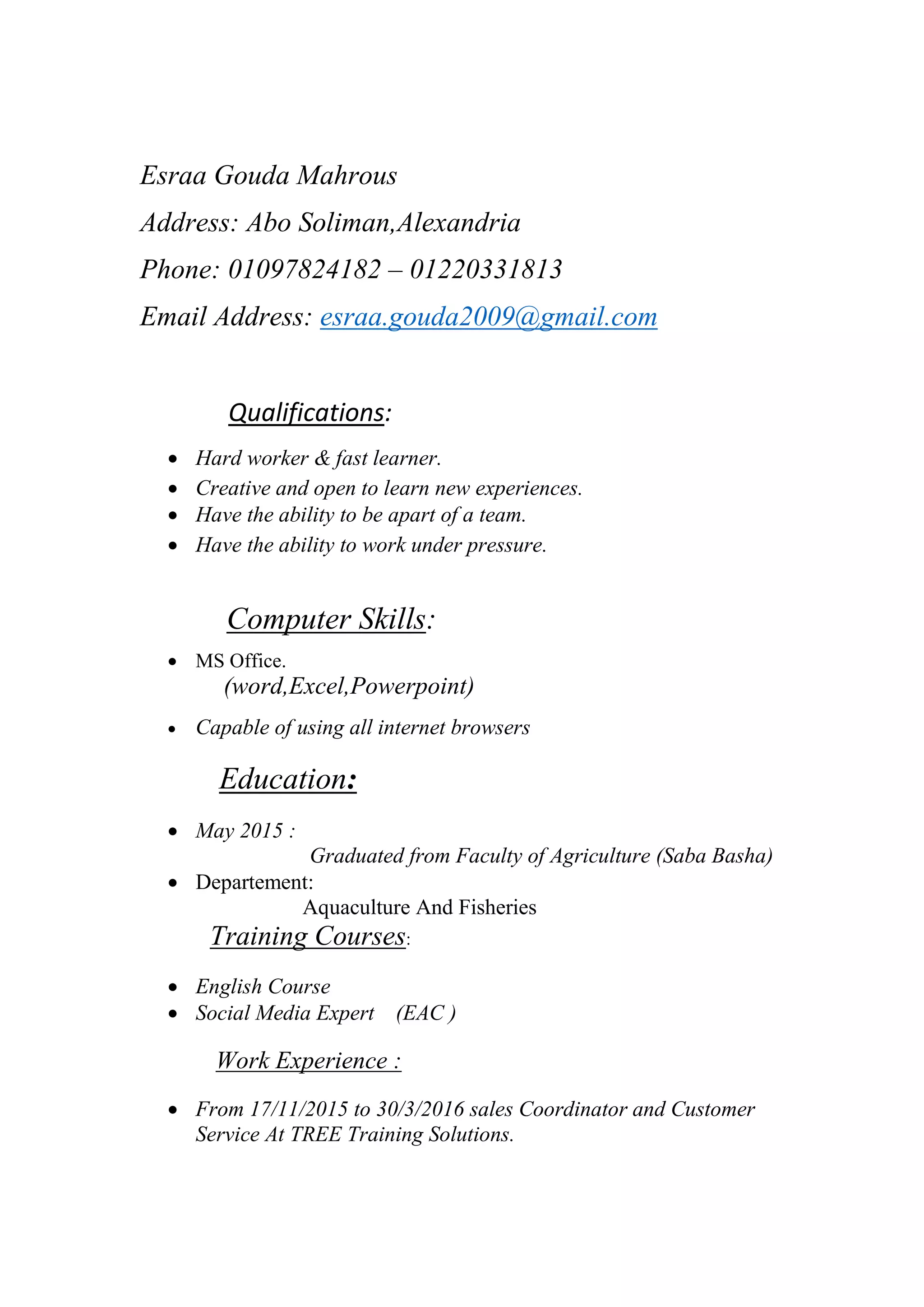 Esraa Gouda Mahrous | PDF