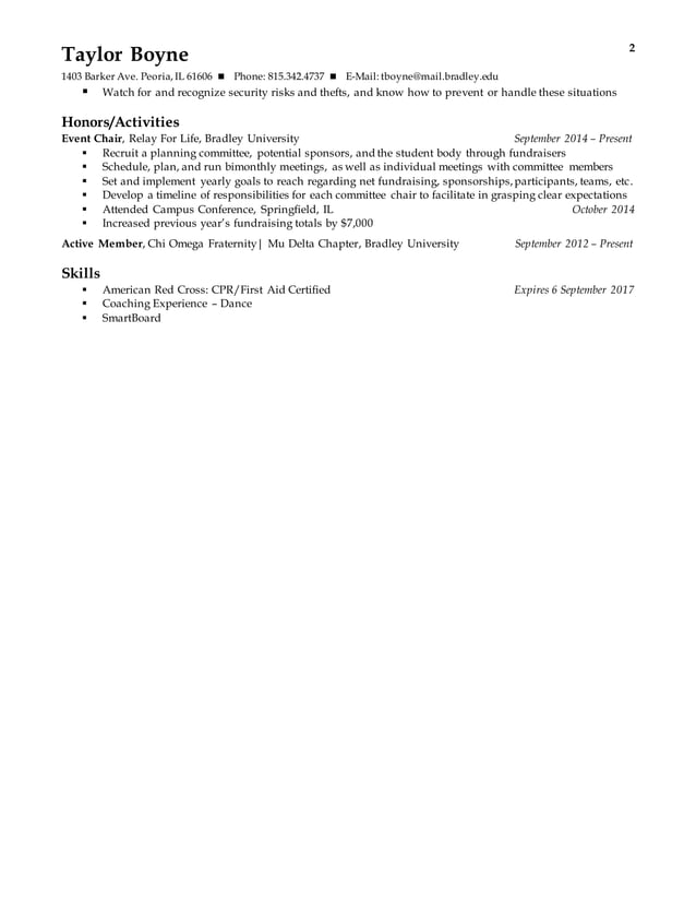 Boyne, Taylor_Resume | PDF