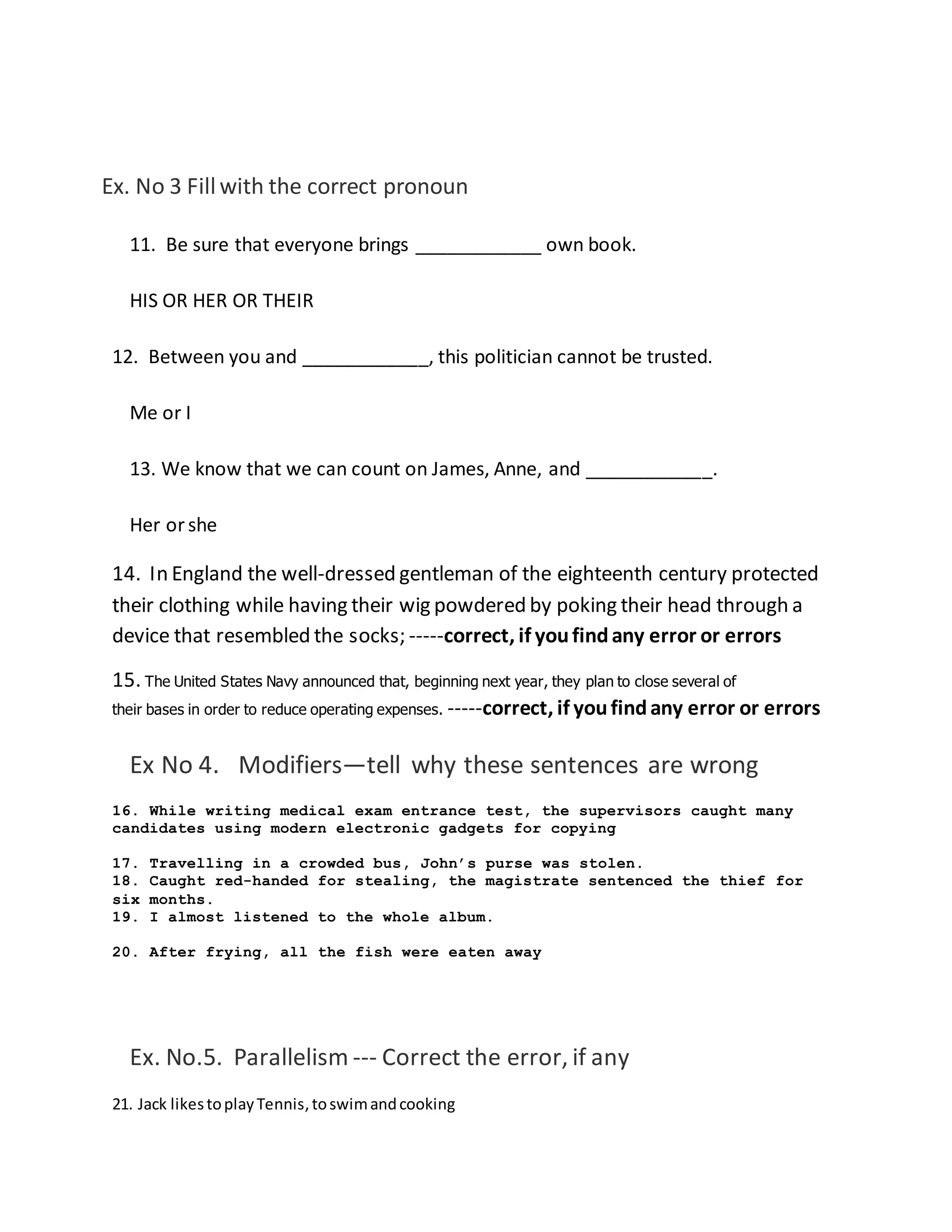 Basic grammar diagnostic test | DOCX