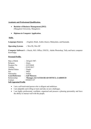 Resume Basheer | DOC