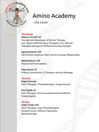 AminoAcademy Pain Therapist Concept, 2016, US.. | PDF