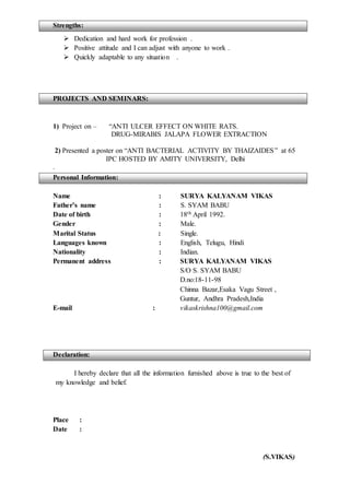 vikas resume | DOCX