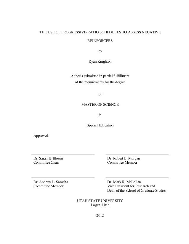 The Use of Progressive-Ratio Schedules to Assess Negative Reinfor