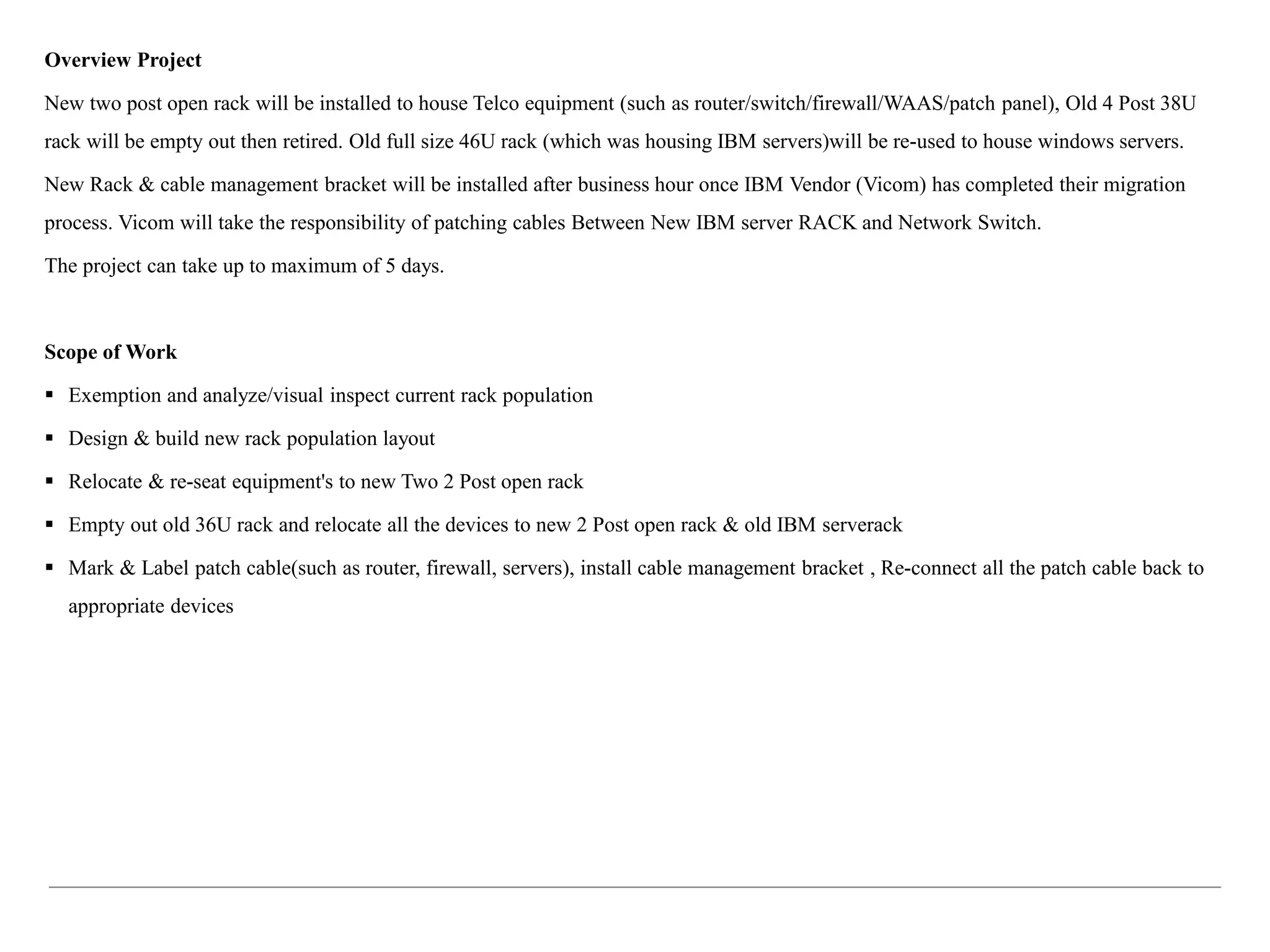 Server room cable clean up Project | PPT
