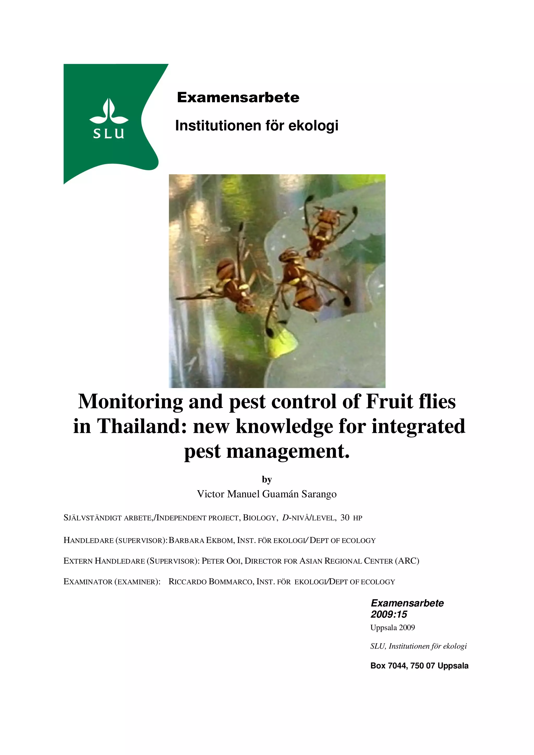 Monitoring and pest control of fruit flies in Thailand_ new knowledge ...