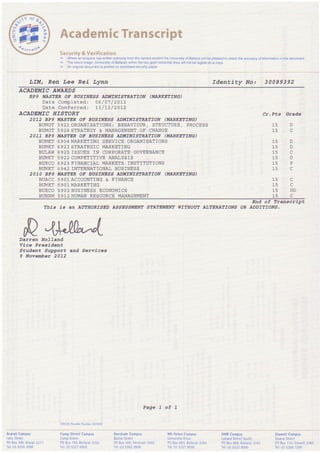 MBA Degree copy, transcripts | PDF