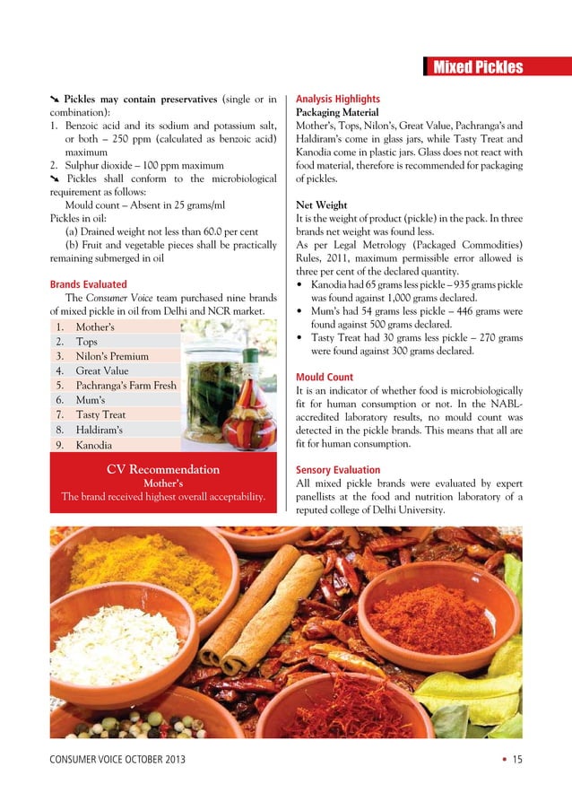 VOICE Oct'13 - MR Pickles | PDF | Grocery Shopping | Shopping