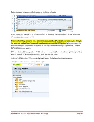 SAP CPM-BW Solution Overview | PDF