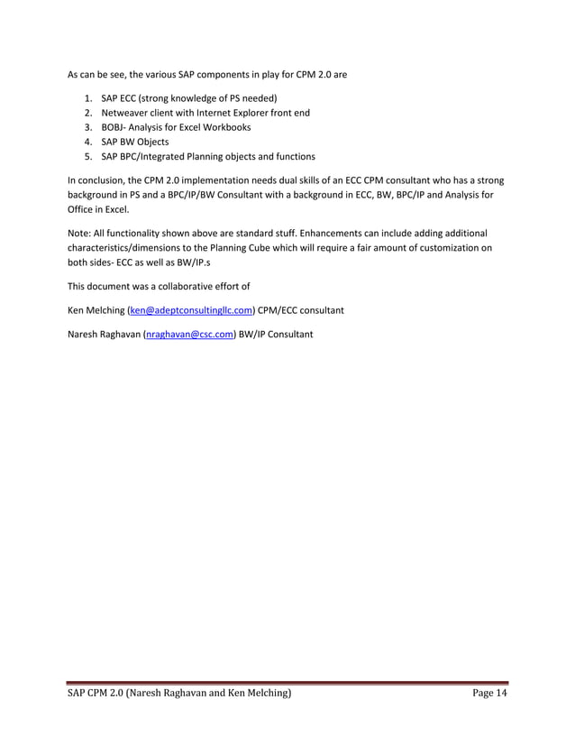 SAP CPM-BW Solution Overview | PDF | Computer Software and Applications ...