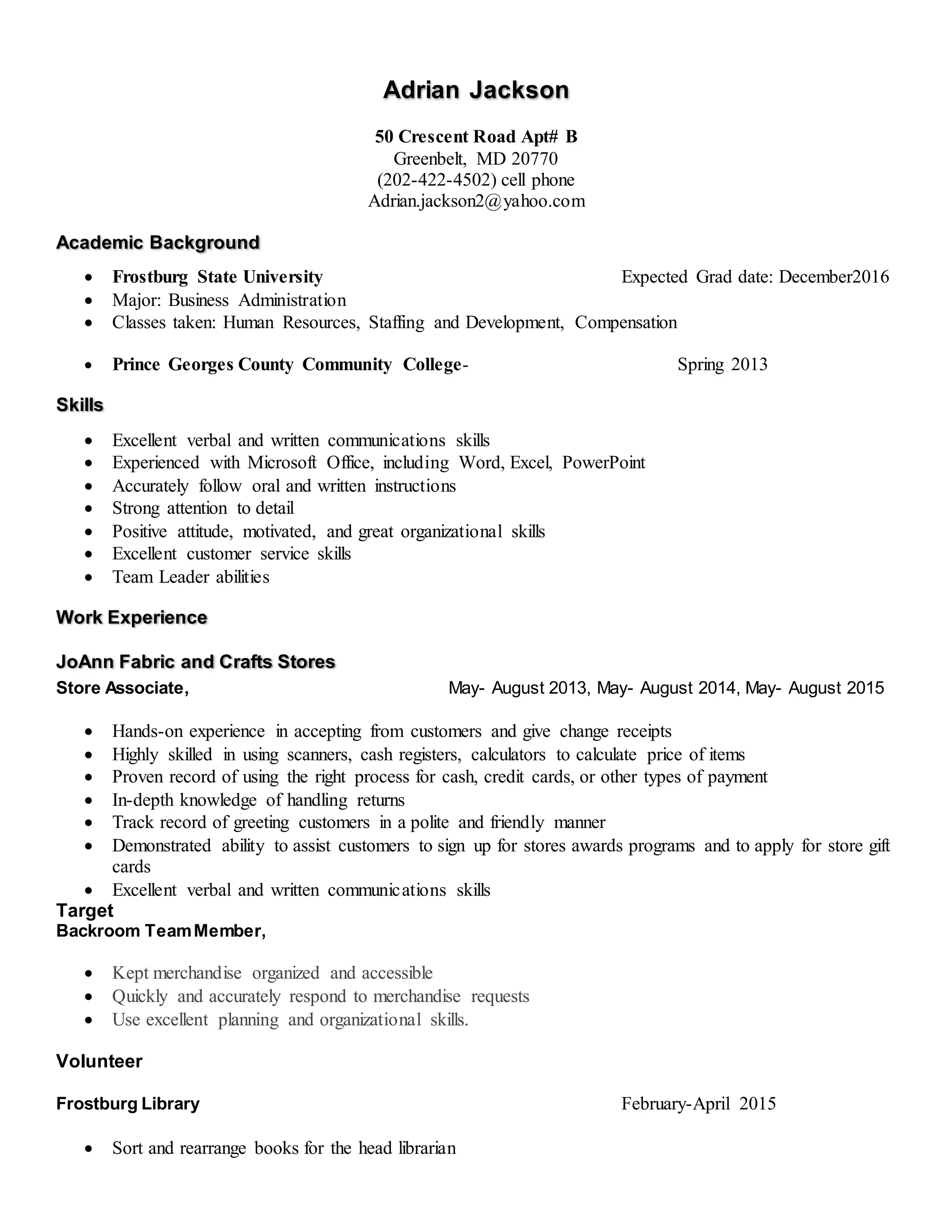 Resume Adrian Jackson | DOCX