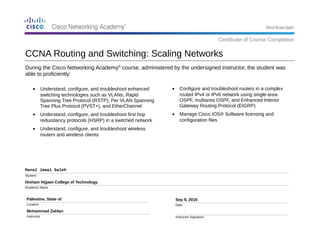 CCNA certificate | PPT