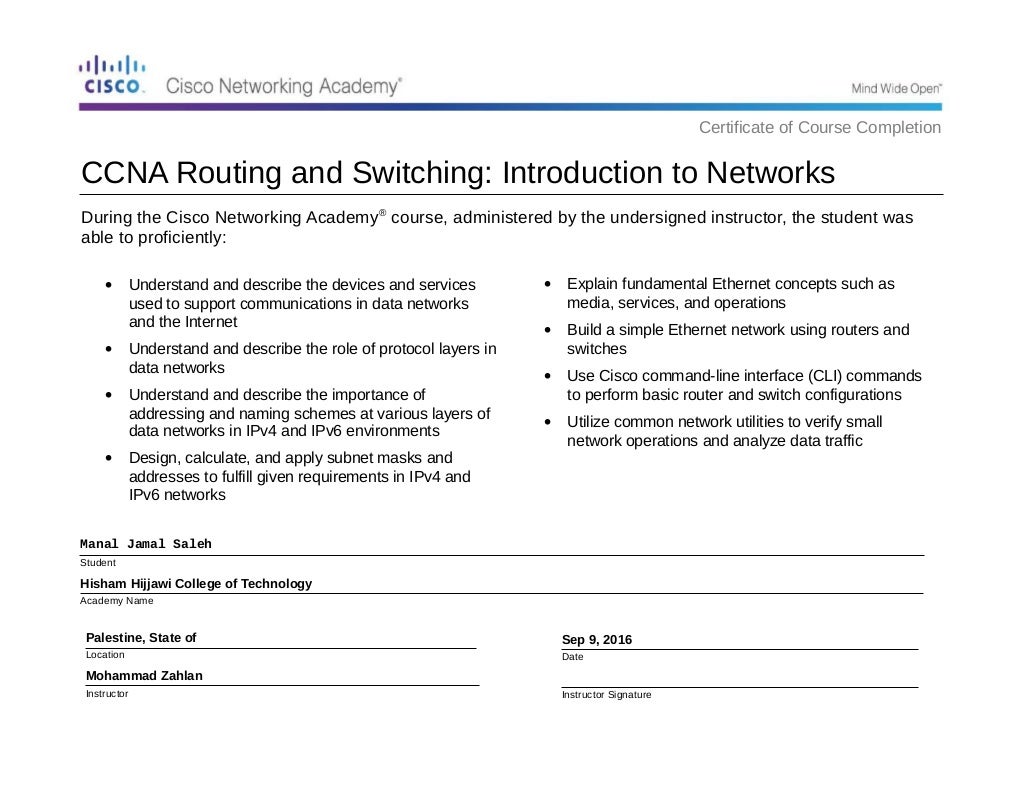 CCNA Certificate ccna-certificate