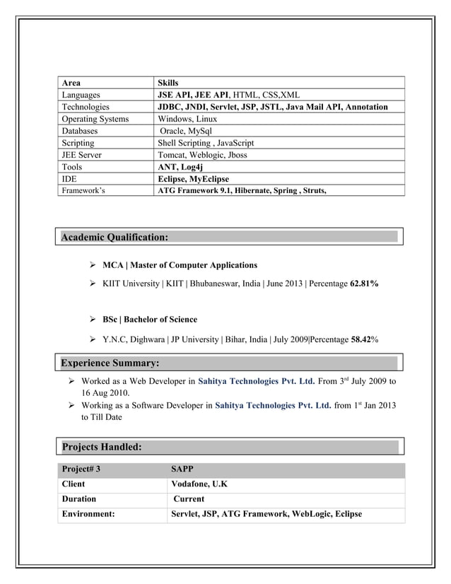 Ratnesh_JavaJ2ee_3years exp | PDF