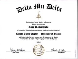 Delta Mu Delta 2015 | PPT