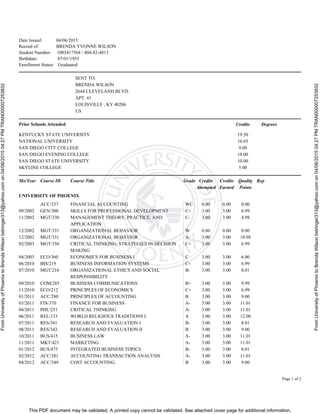 completed-transcript-7253832 | PDF | College Education | Education