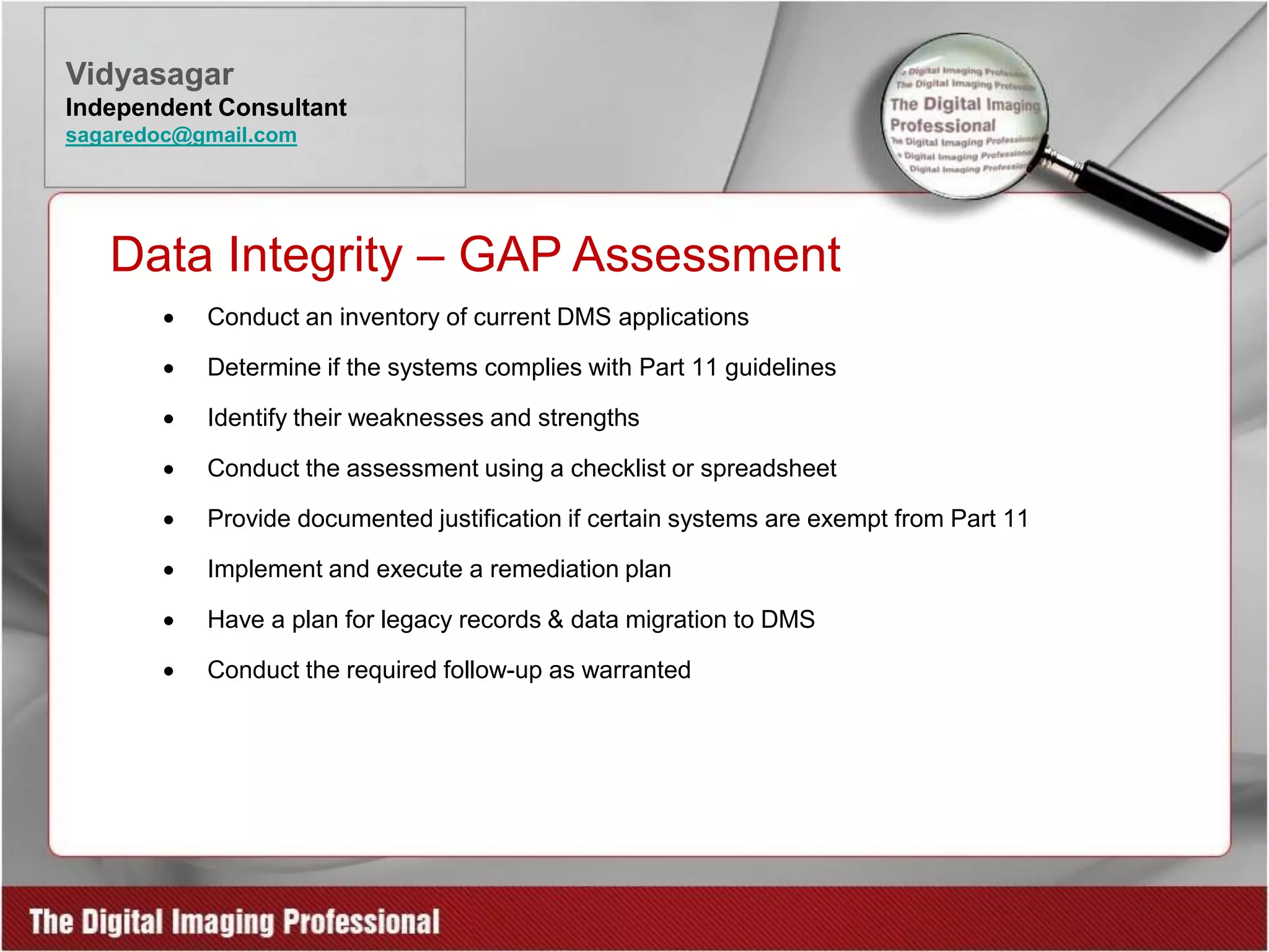 FDA Data Integrity Issues - DMS hot fixes | PDF