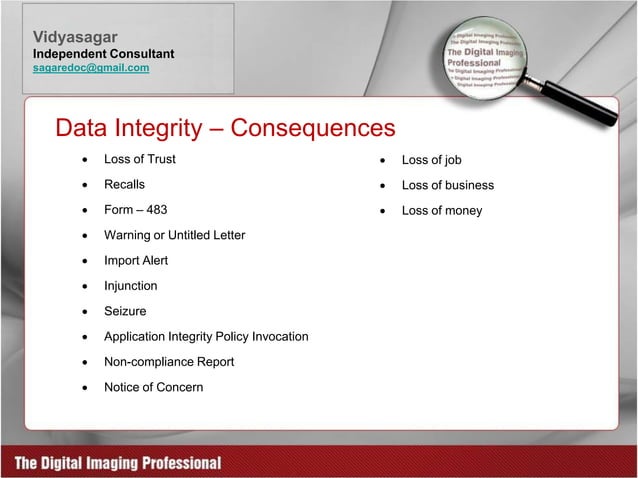 FDA Data Integrity Issues - DMS hot fixes | PPT