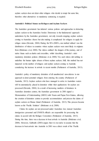 Refugees major essay | DOCX