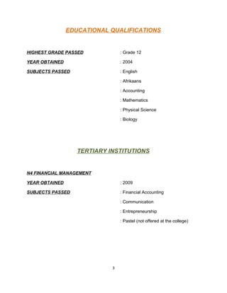 Curriculum Vitae of Julian Bester New | DOC