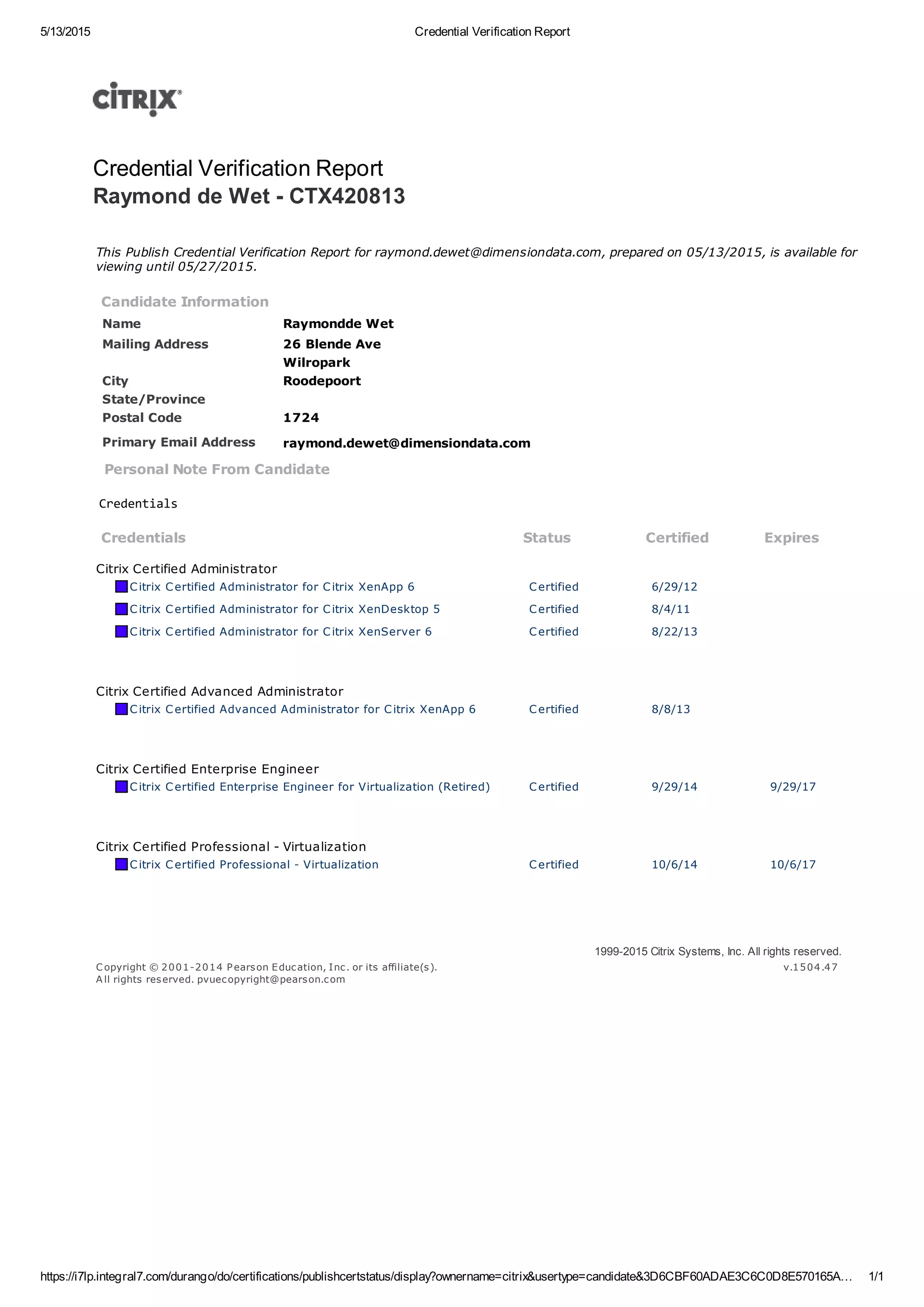 Credential Verification Report | PDF | Computer Software and ...