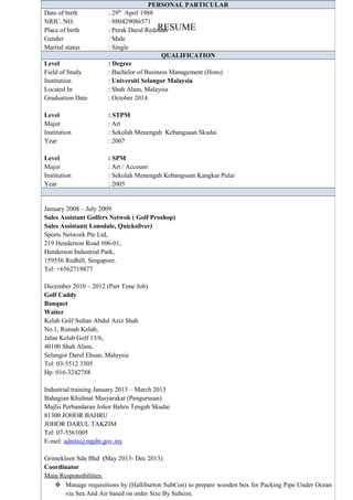 RESUME | PDF