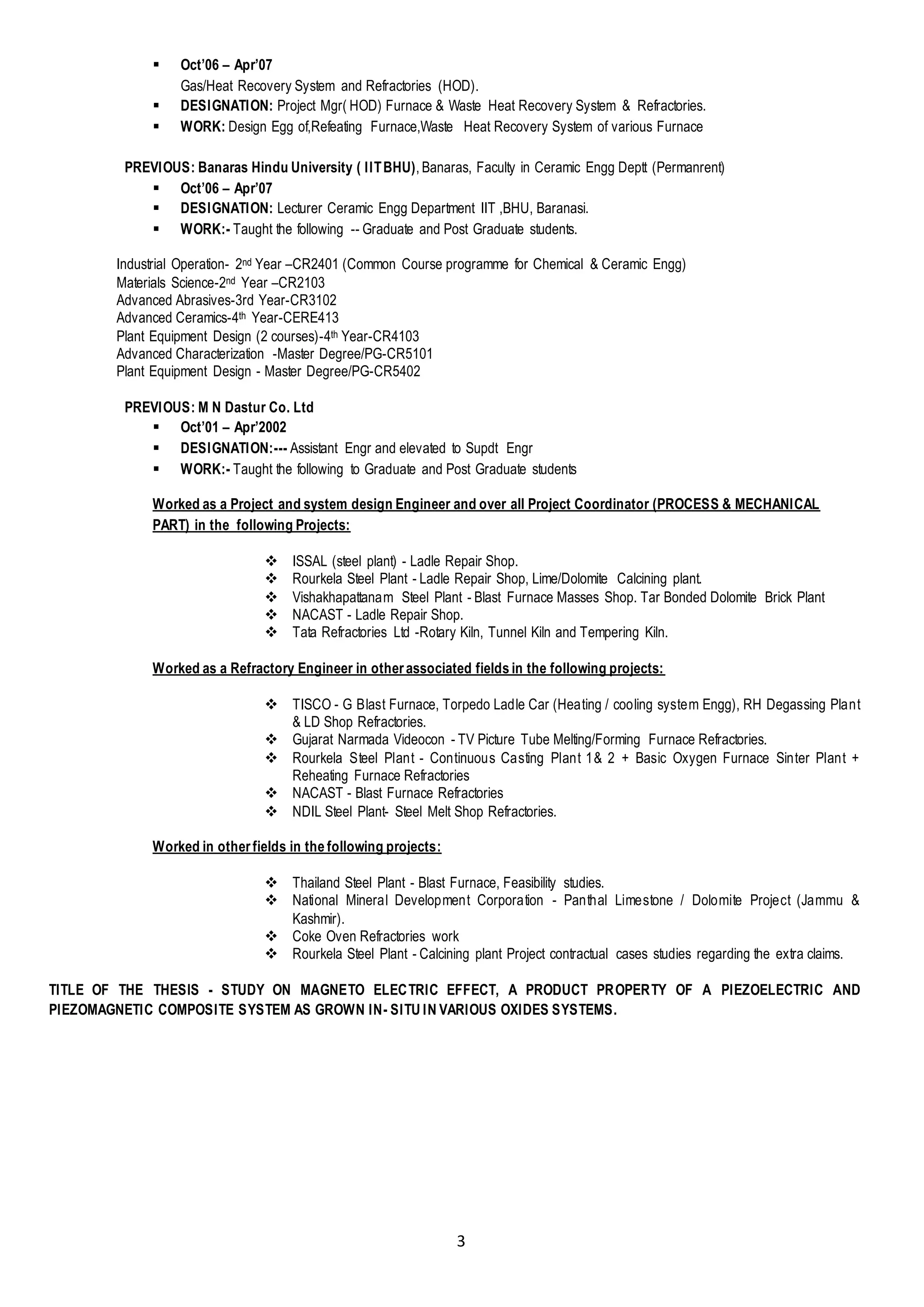 Furnace /Refractories CVGSB | DOCX