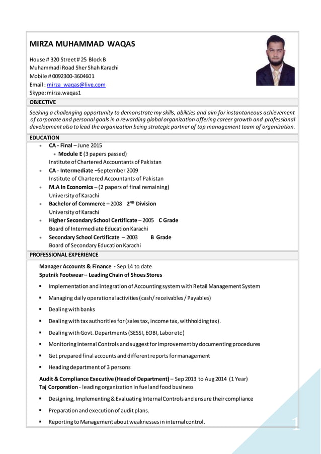 CV MIRZA MUHAMMAD WAQAS | PDF