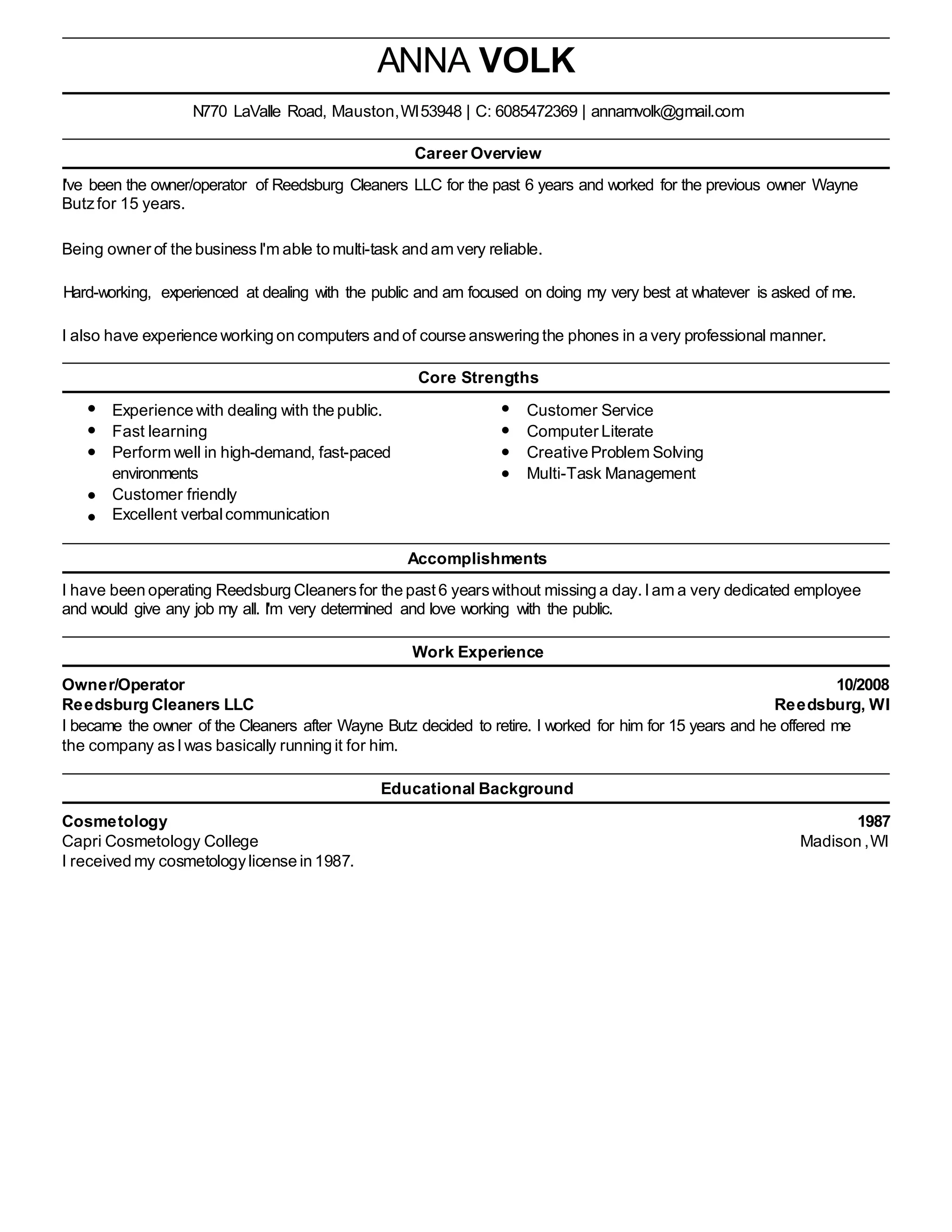 Anna Volk Resume | DOCX