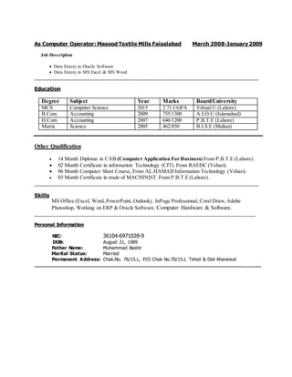 ishfaq cv | PDF