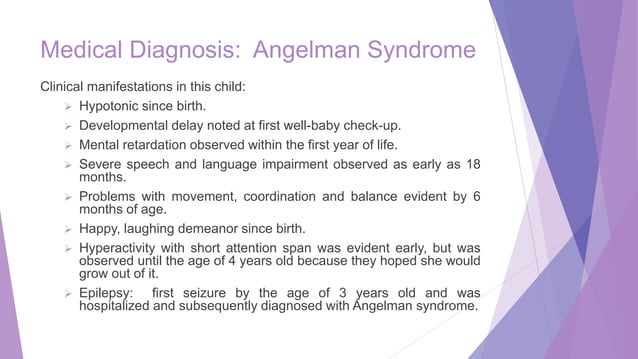 ANGELMAN SYNDROME | PPTX | Brain and Nervous System Disorders ...