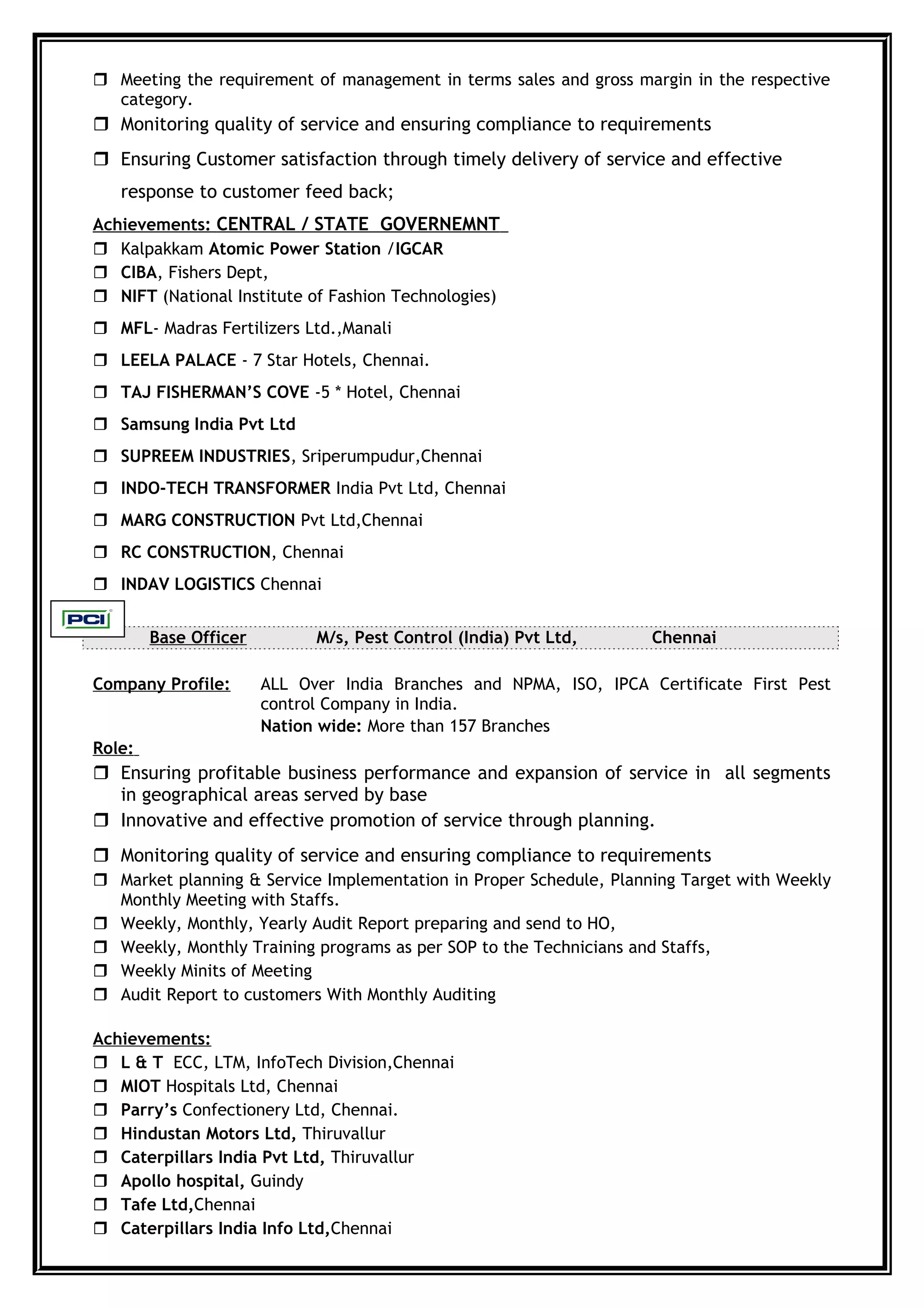 Pest & Fumi-(Shiva Resume) | DOC