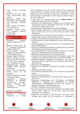 Mahfuzur Fire & Gas Tech CV -2017 | PDF