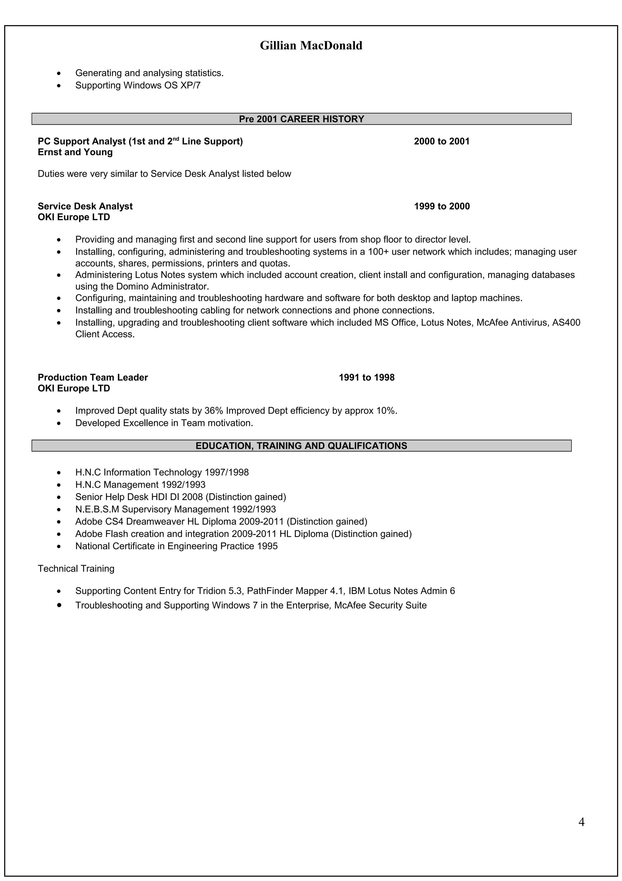 Gillian MacDonald CV Jan 2017 | DOC