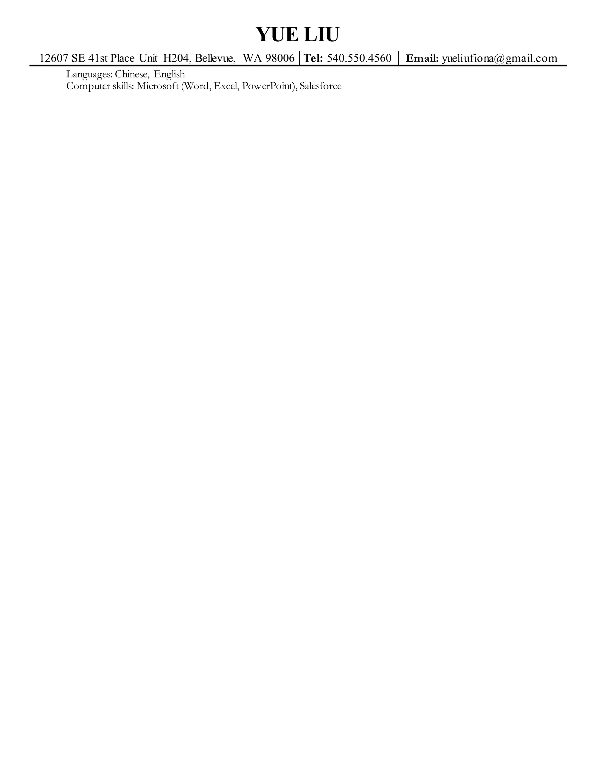 Fiona Liu - Resume | DOCX