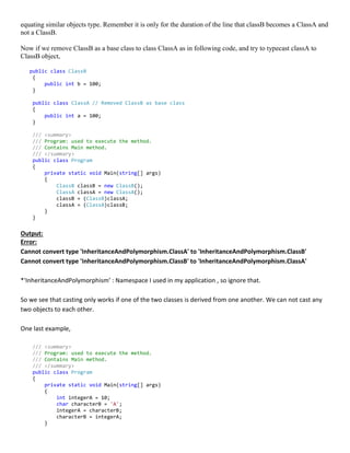 Diving in OOP (Day 2): Polymorphism and Inheritance (Inheritance) | PDF