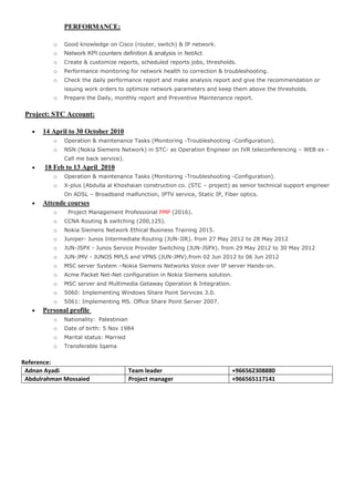 CV Mohammed Shamiyah FM | PDF