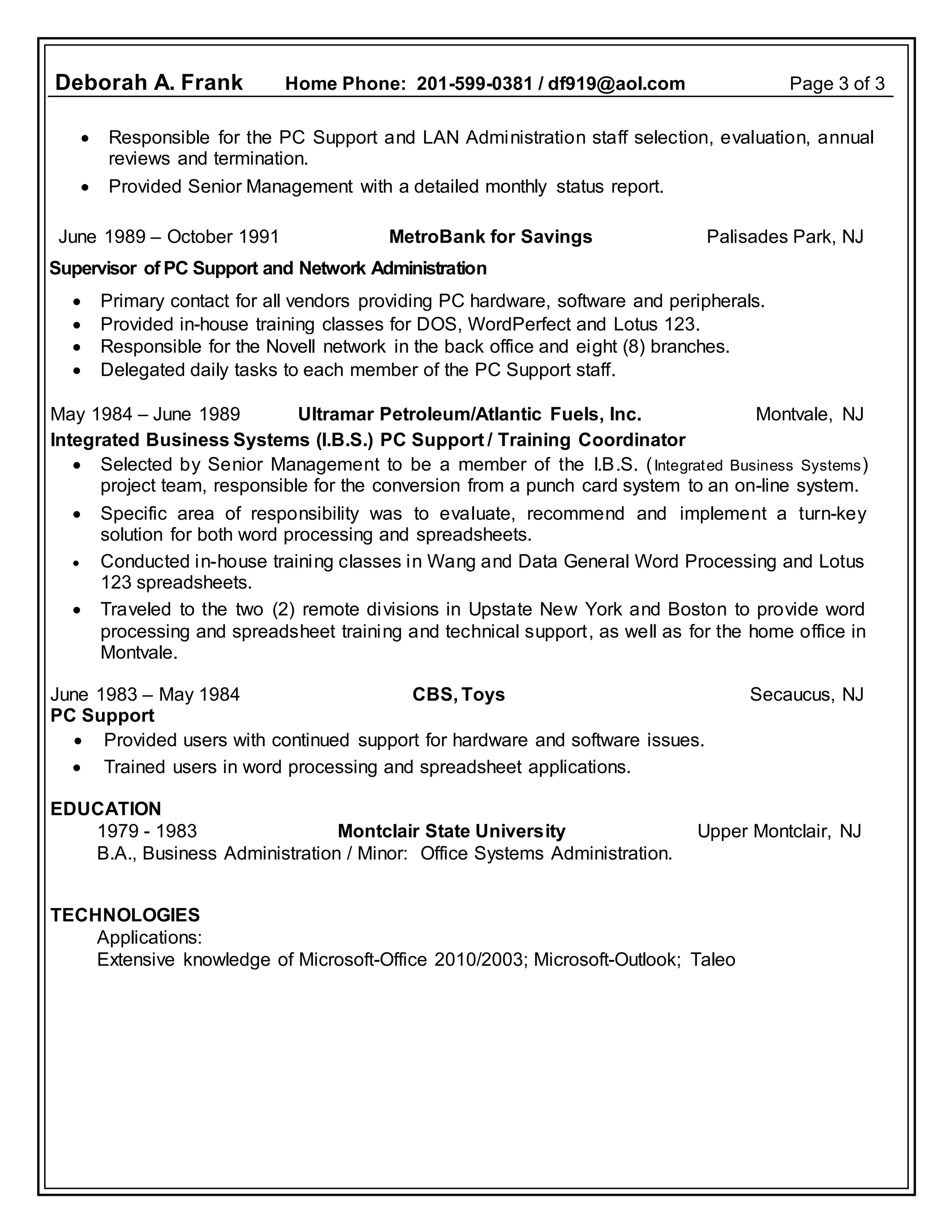 D_Frank resume 2014 | DOCX