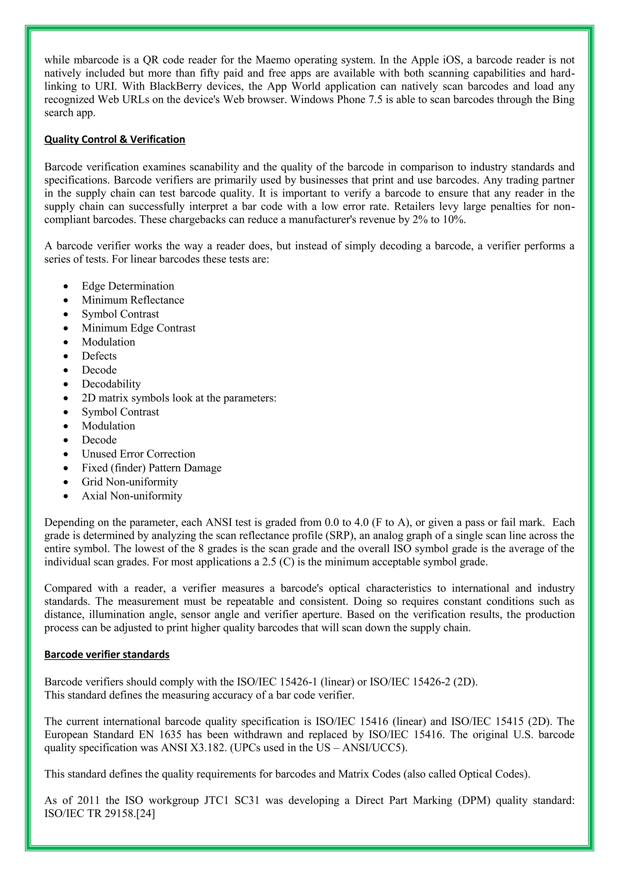 Useful Facts about Barcoding | PDF