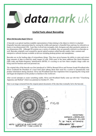 Useful Facts about Barcoding | PDF