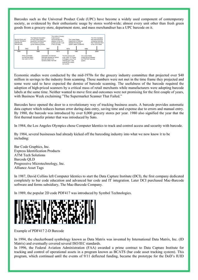 Useful Facts about Barcoding | PDF