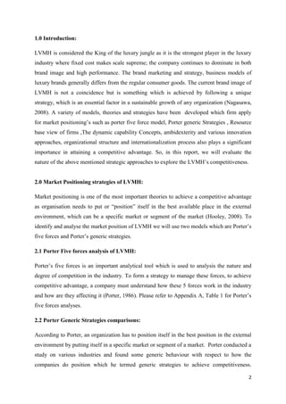Competitive Stategies of LVMH | PDF